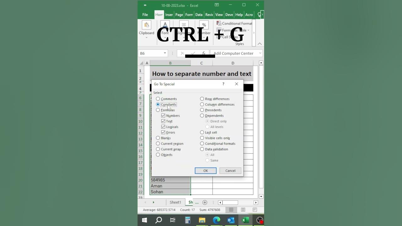 How To Separate Number And Text In Excel viral excel exceltips how-to-separate-number-and-text-in-excel-viral-excel-exceltips
