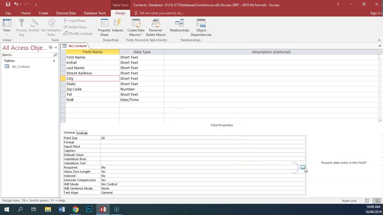 IGCSE ICT DB1 3a Validation Presence Check YouTube IGCSE ICT DB1 3a Validation Presence Check YouTube