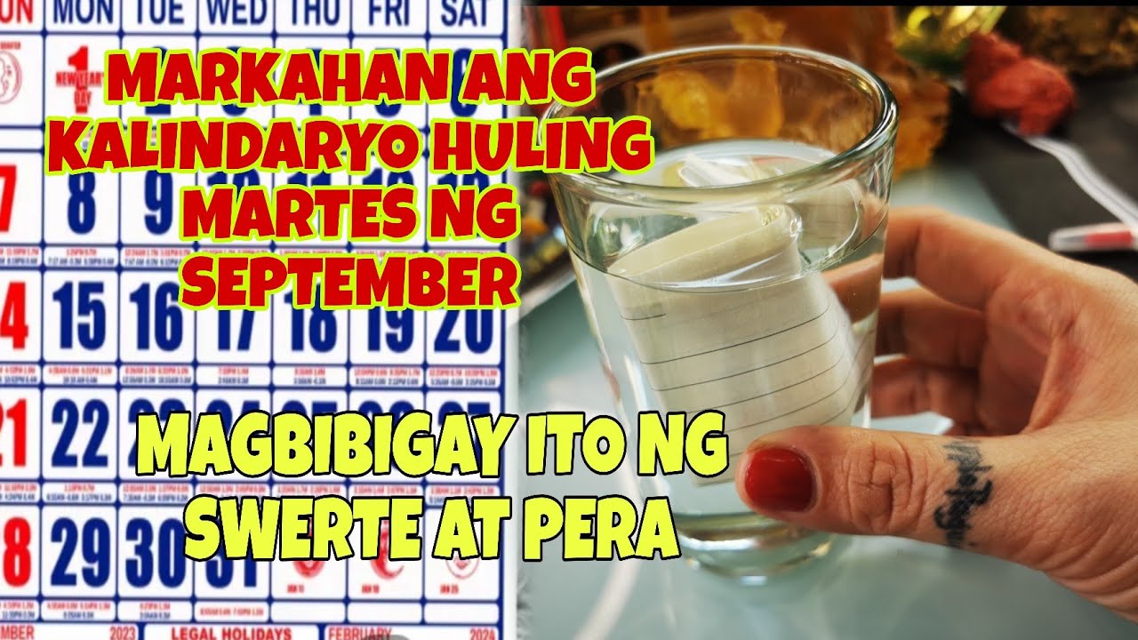 MARKAHAN ANG KALINDARYO HULING MARTES NG SEPTEMBER MAGBIGAY ITO NG ...