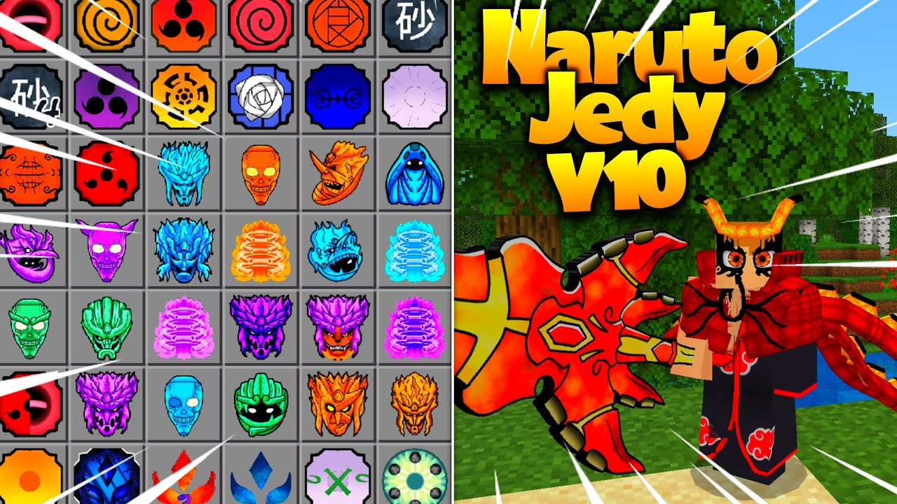 COMO INSTALAR O ADDON/MOD DO NARUTO JEDY V10 NO MINECRAFT PE ...