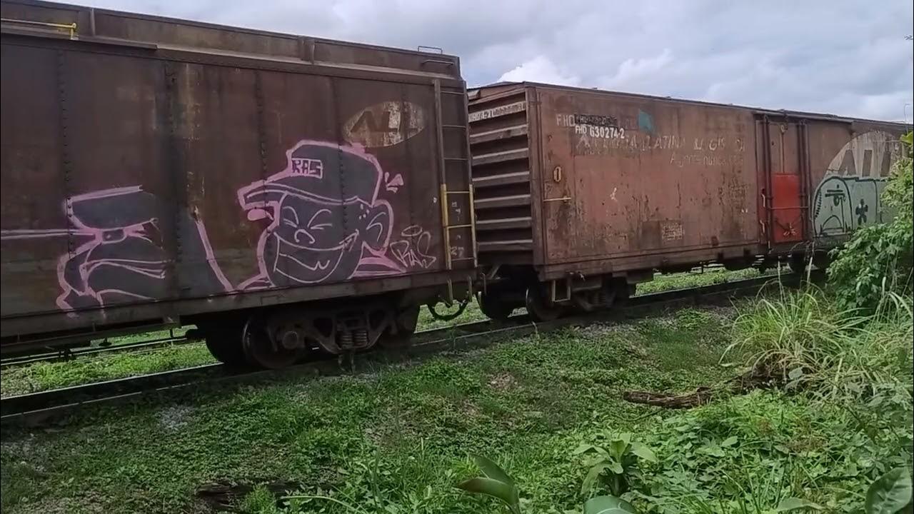 dupla de g12 e g22u 4121 e 4377 levando vagões carregados - YouTube