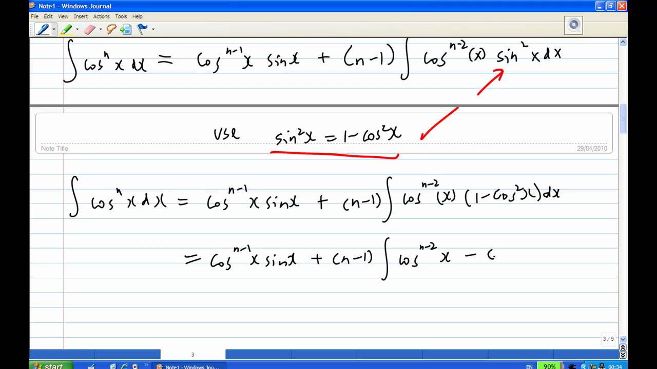 reduction formula example2.mp4 - YouTube