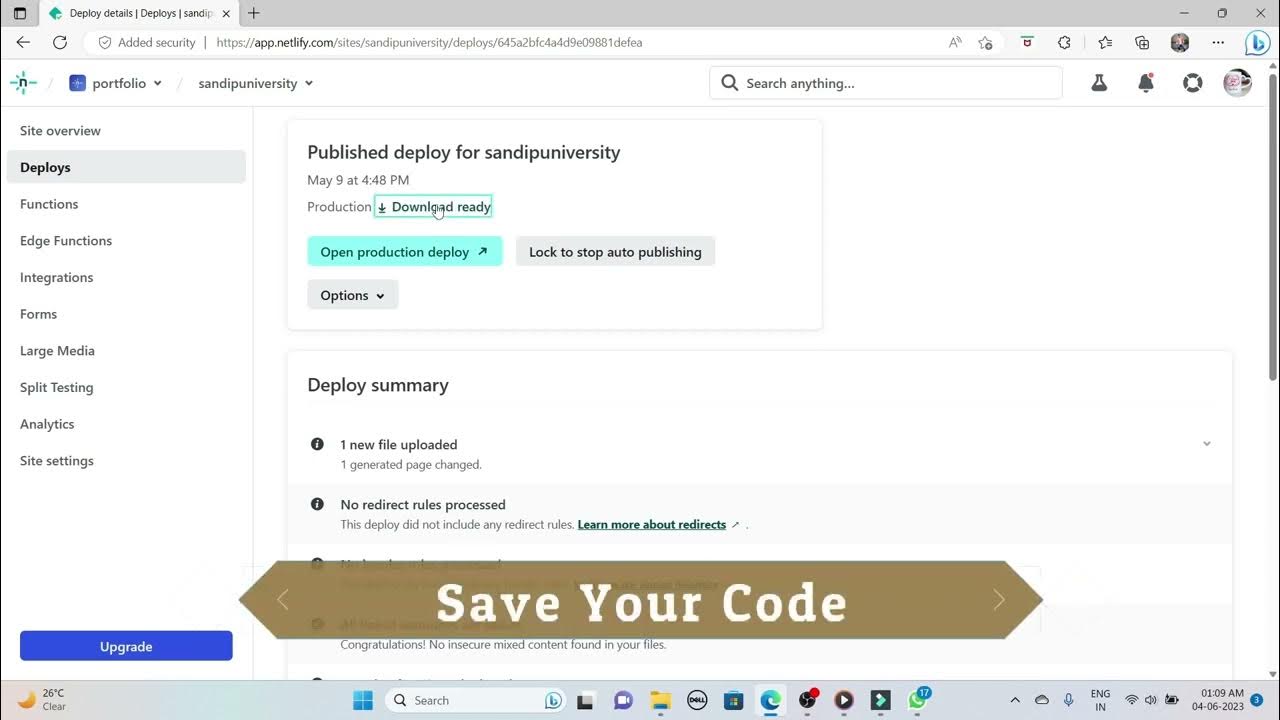 How To Download Source Code From Netlify from Hosted Website - YouTube