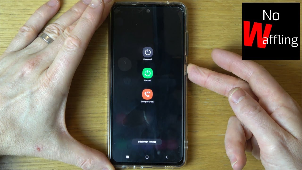 How to ENABLE the power button on Samsung A52s to turn OFF phone ...