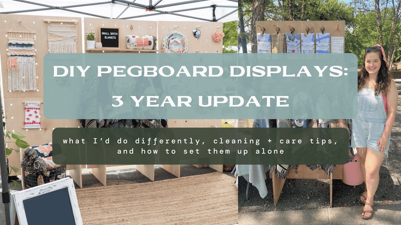 DIY PEGBOARD DISPLAY 3YR UPDATE | what I'd do differently, cleaning ...