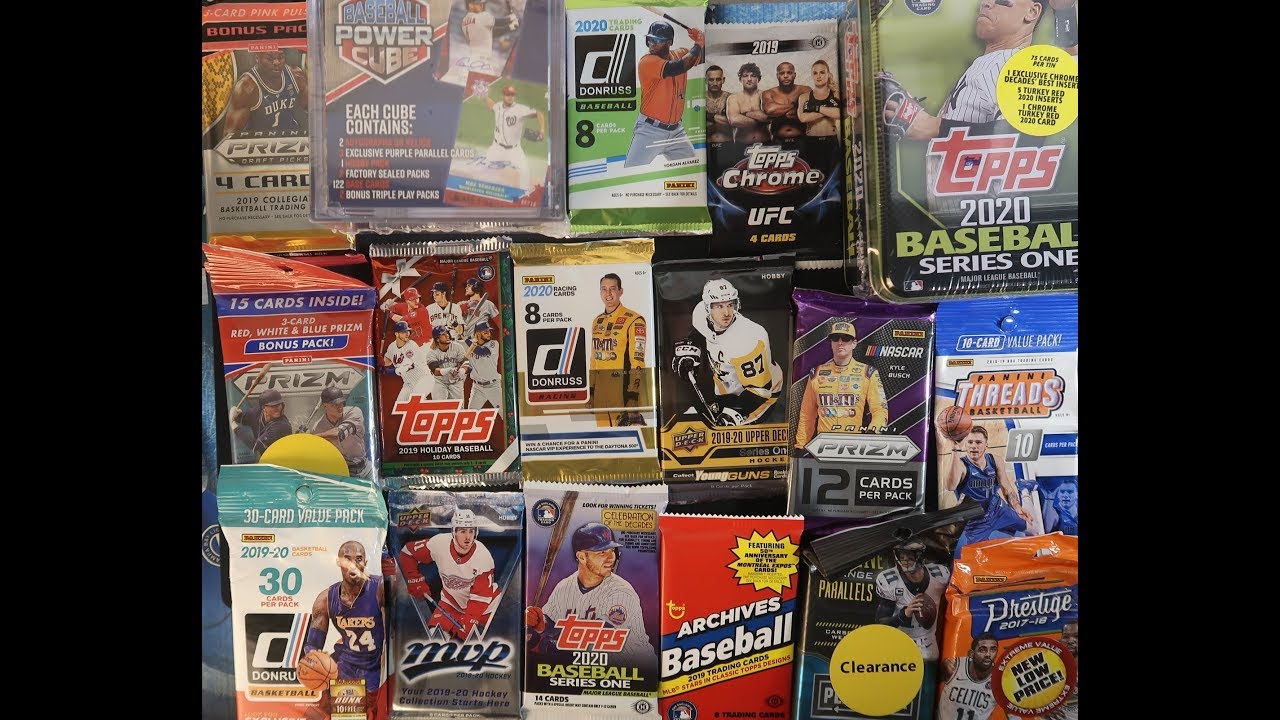 March 2020 Random 36 Trading Card Pack Break Baseball Basketball Racing ...