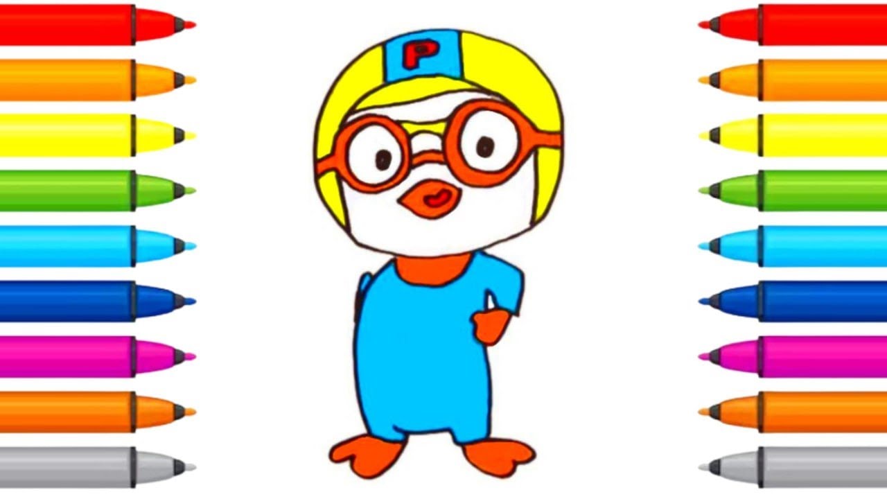 How to Draw Pororo easy Step by Step - YouTube