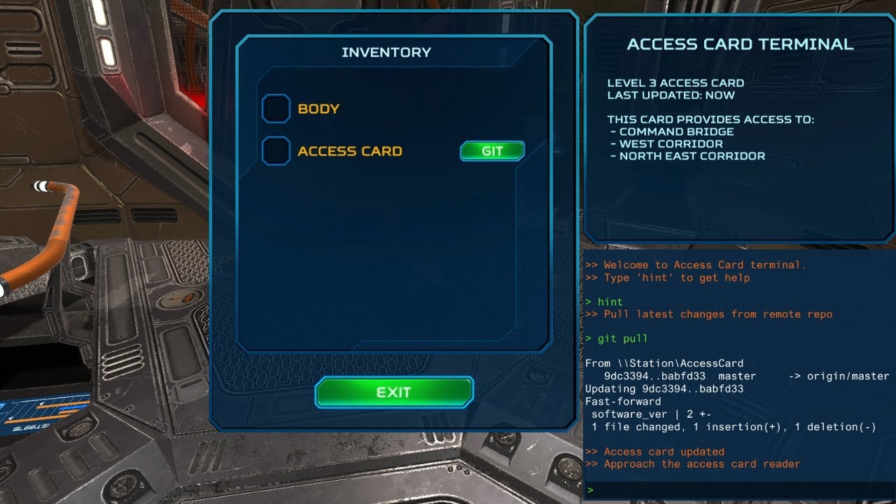 Space Station Demo (git clone and git pull) - YouTube