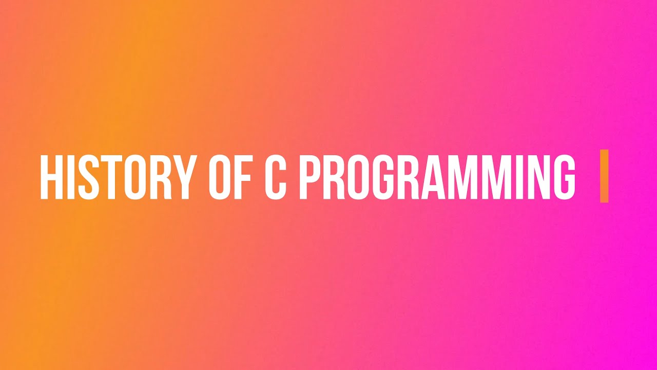 Introduction To C Programming Language History Of C Language [part 1