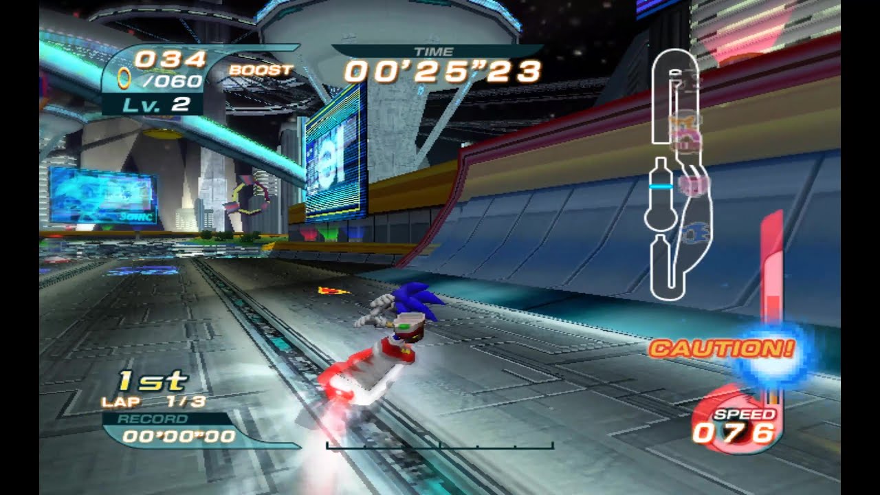 Sonic Riders- Night Chase - Sonic (High Booster) 1:54:75 - YouTube