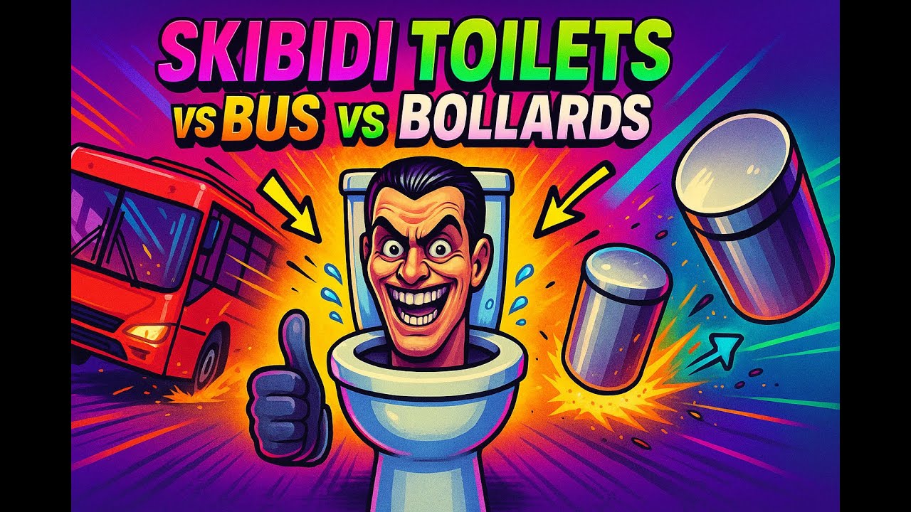 SKIBIDI TOILETS vs BUS vs BOLLARDS - YouTube