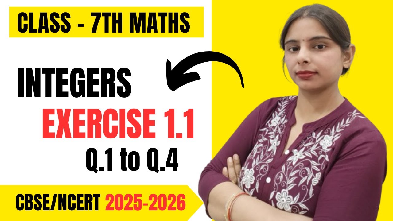 Chapter 1 Integers Class 7 Exercise 1.1 || INTEGERS || #mathswithheena ...