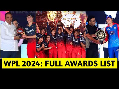 WPL 2034 Award ceremony || WPL 2024 Winner Award Prize Money || WPL ...
