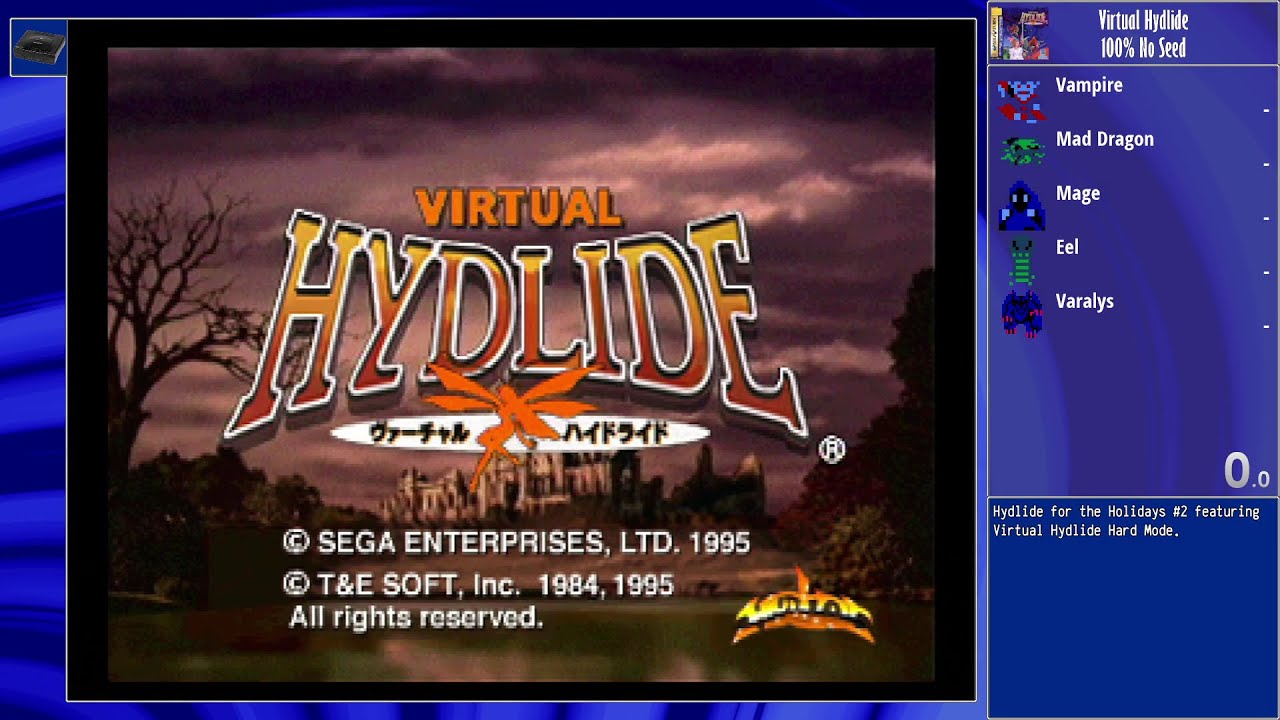[PB] Virtual Hydlide (SAT) 100% No Seed in 45:23 - YouTube