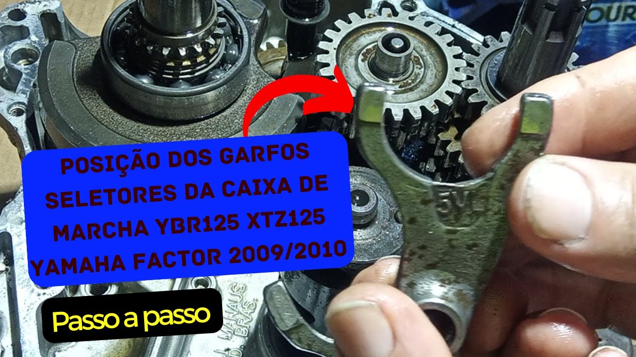 Como montar os GARFOS SELETORES da caixa de Marcha da ybr125 Yamaha ...