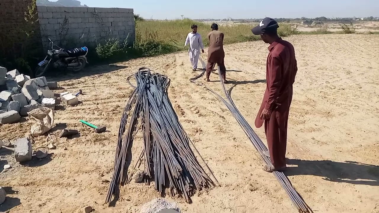 steel fixing for rcc slab in pakistan/ house construction - YouTube