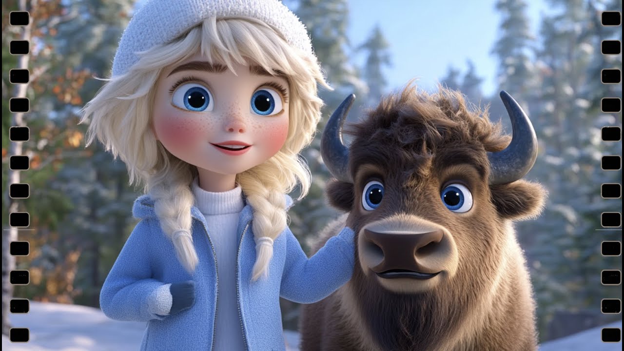 🦬 ️ Friendship in the Snow: The Story of a Girl and Her Bison 🦬 ️ - YouTube