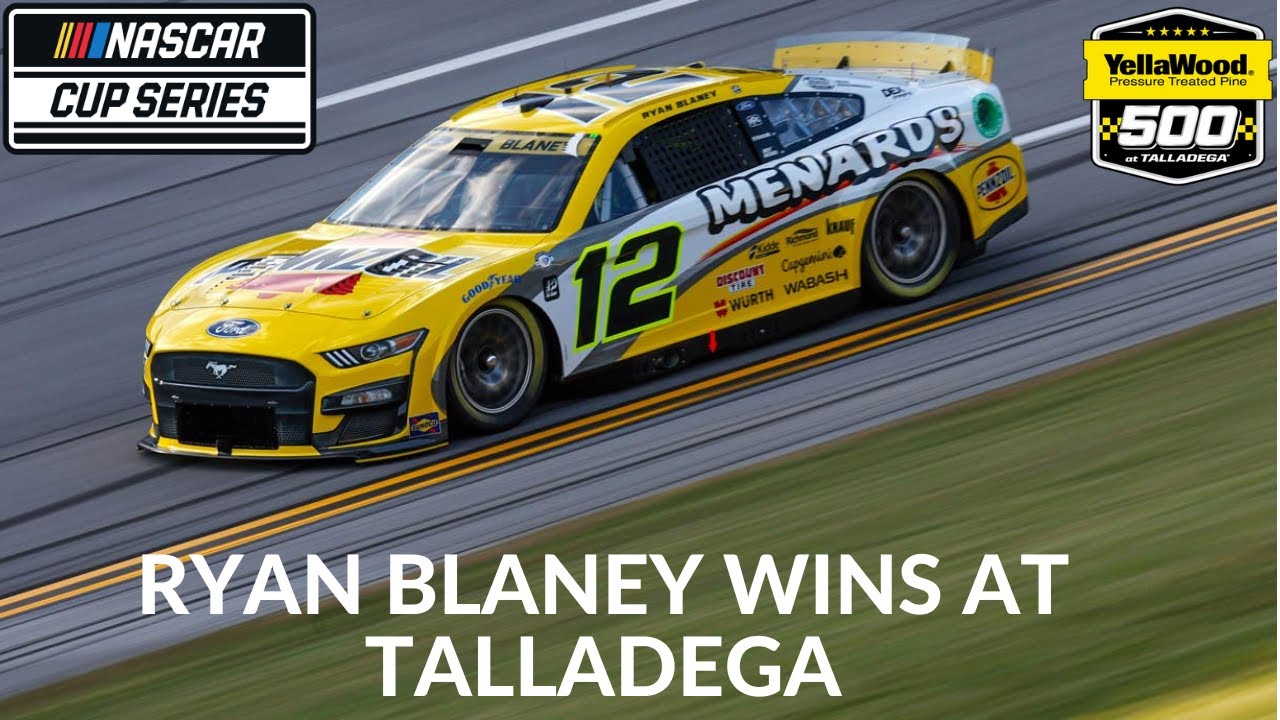 Ryan Blaney Wins At Talladega - YouTube