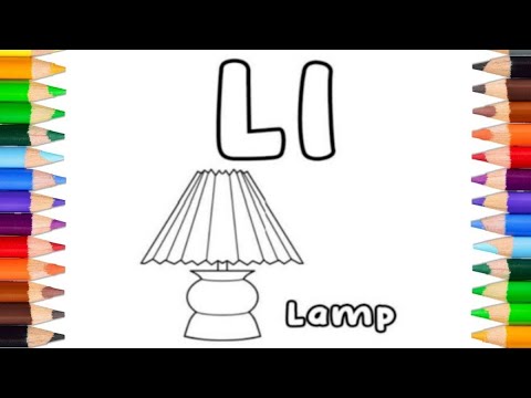 Learn And Draw ABC,Alphabet Drawing For kids,L For Lamp Drawing ...