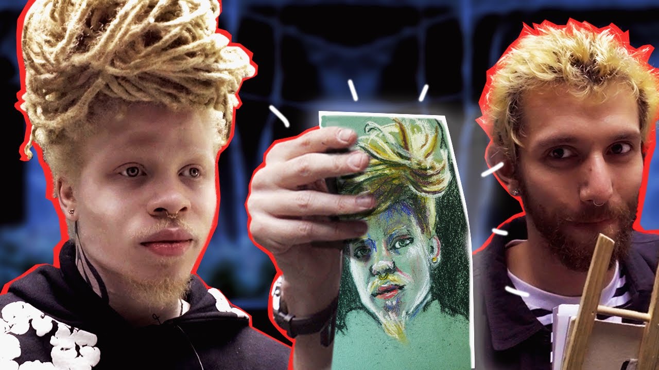 My life as an Albino Model | Drawing + Interview - YouTube