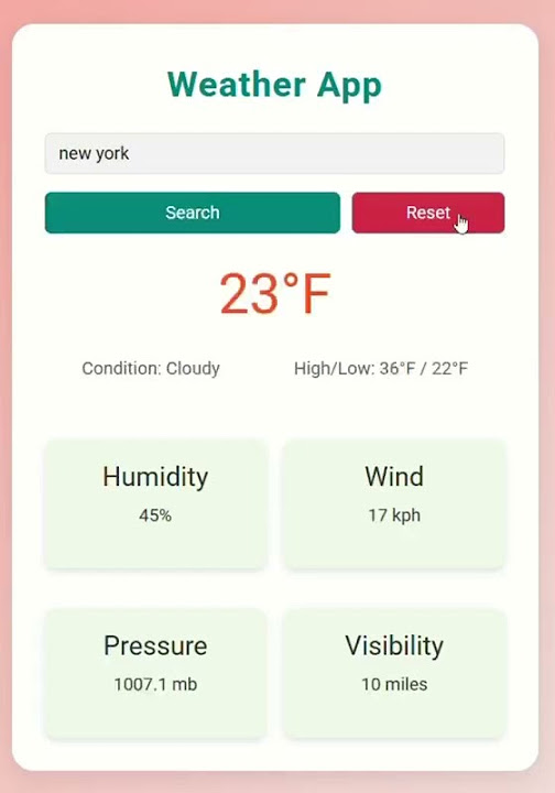 Weather App is built using HTML, CSS, and JavaScript, #html #css#html5#coding #software #python# ...