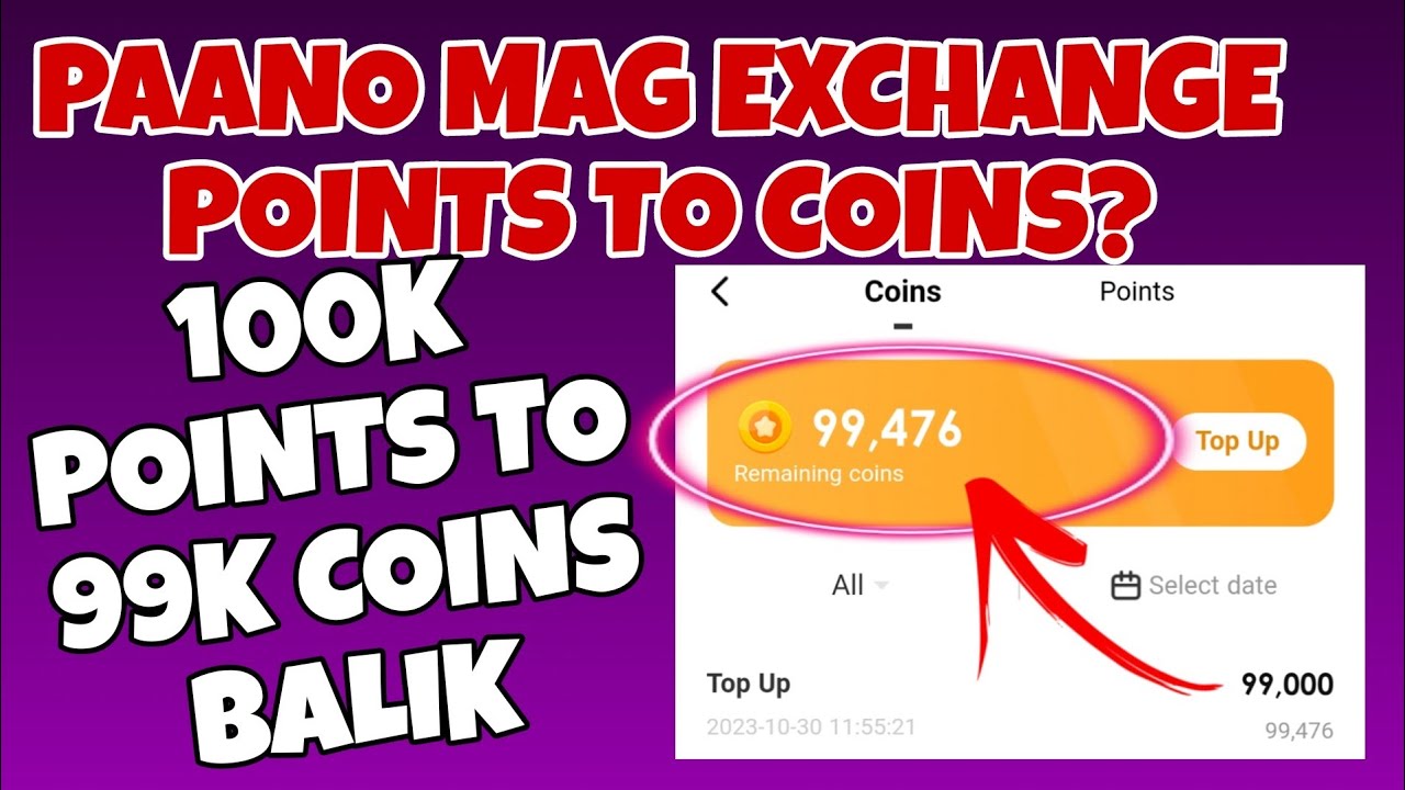 PAANO MAG EXCHANGE NG POINTS SA COINS KAY POPPO LIVE? 100K POINTS MO ...