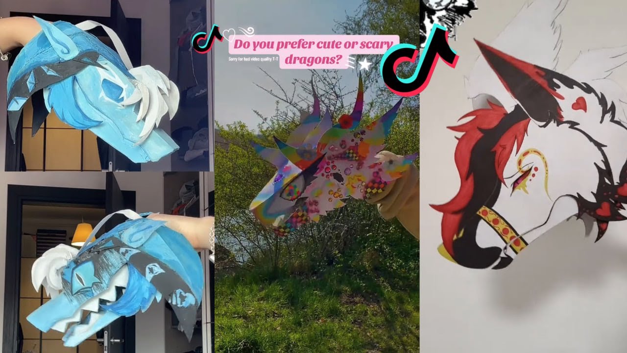 Dragon Puppet Crafts - Paper Dragon TikTok Compilation #493 - YouTube