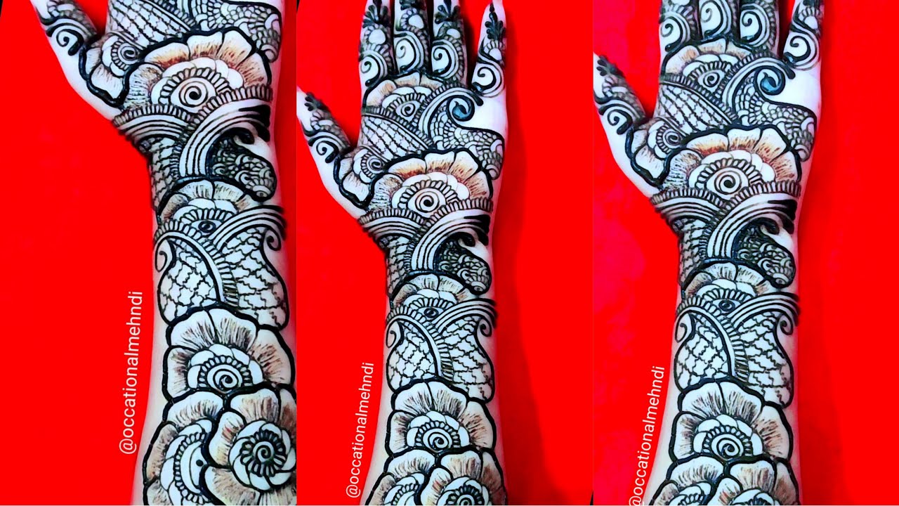 New amazing front hand mehndi design।।simple mehndi design।।mehndi ka ...
