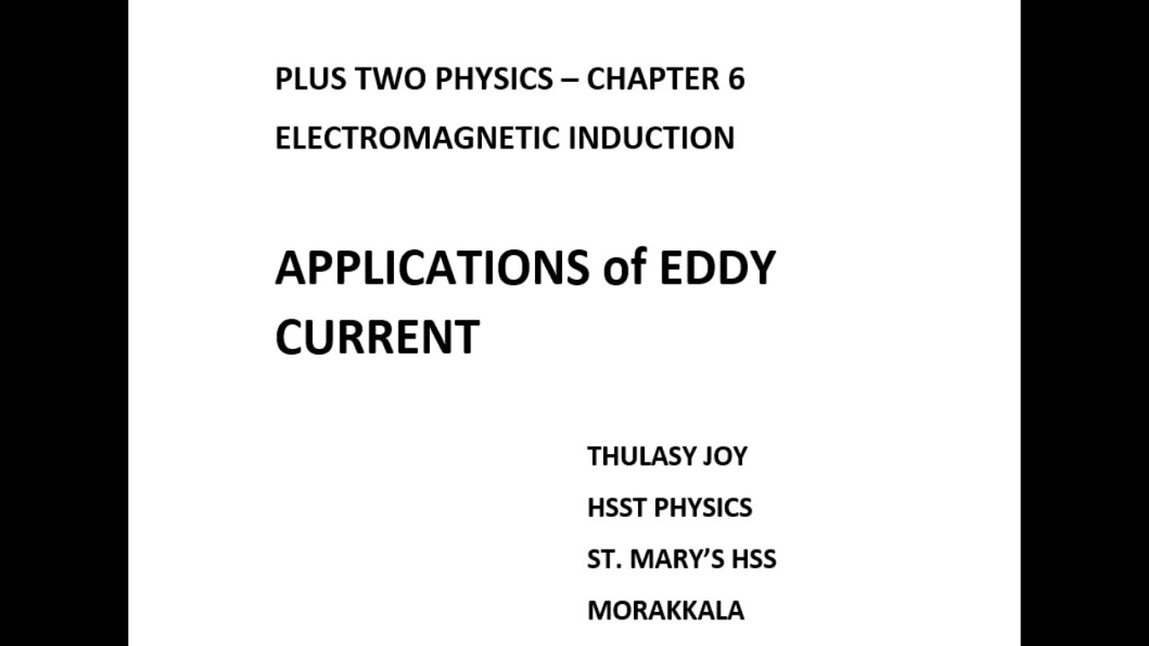 Applications of Eddy Current - Class 12 Physics - YouTube