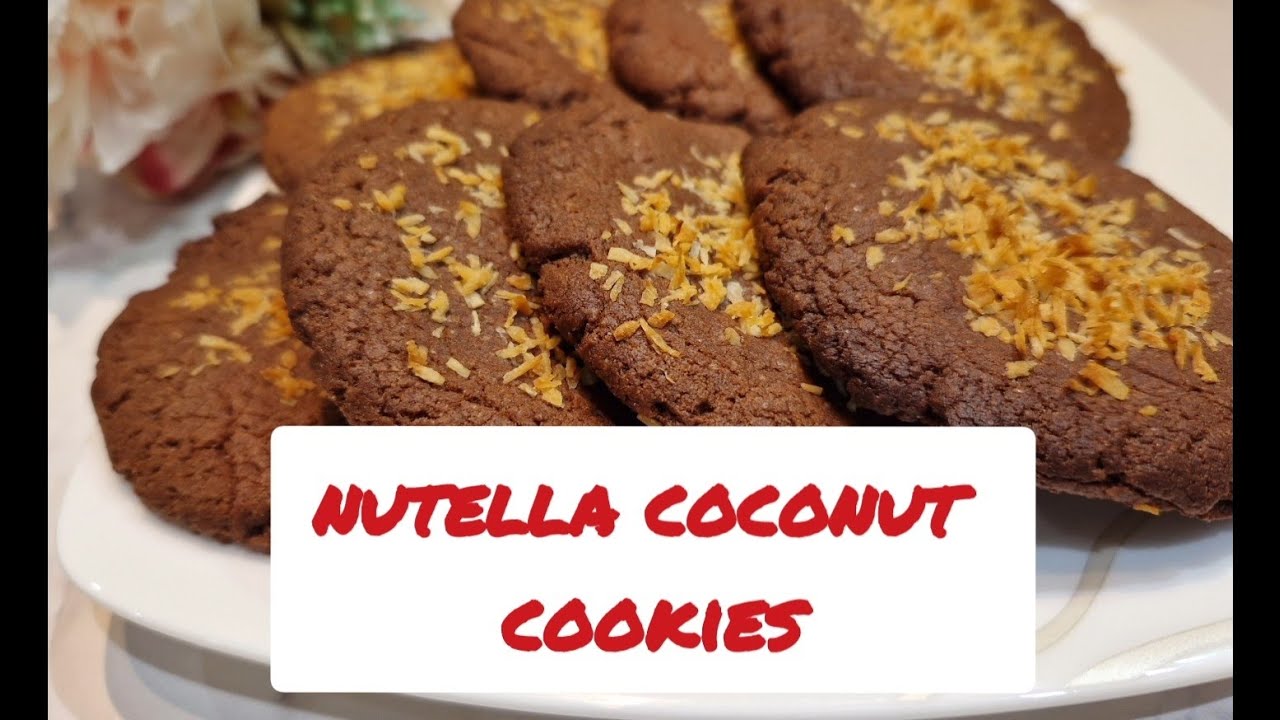 Nutella Coconut Cookies ll 4 Ingredients Nutella Cookies ll - YouTube