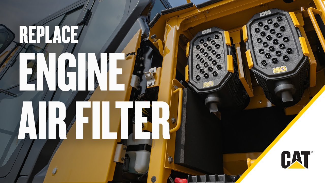 How to Replace an Engine Air Filter on a Cat® Machine - YouTube