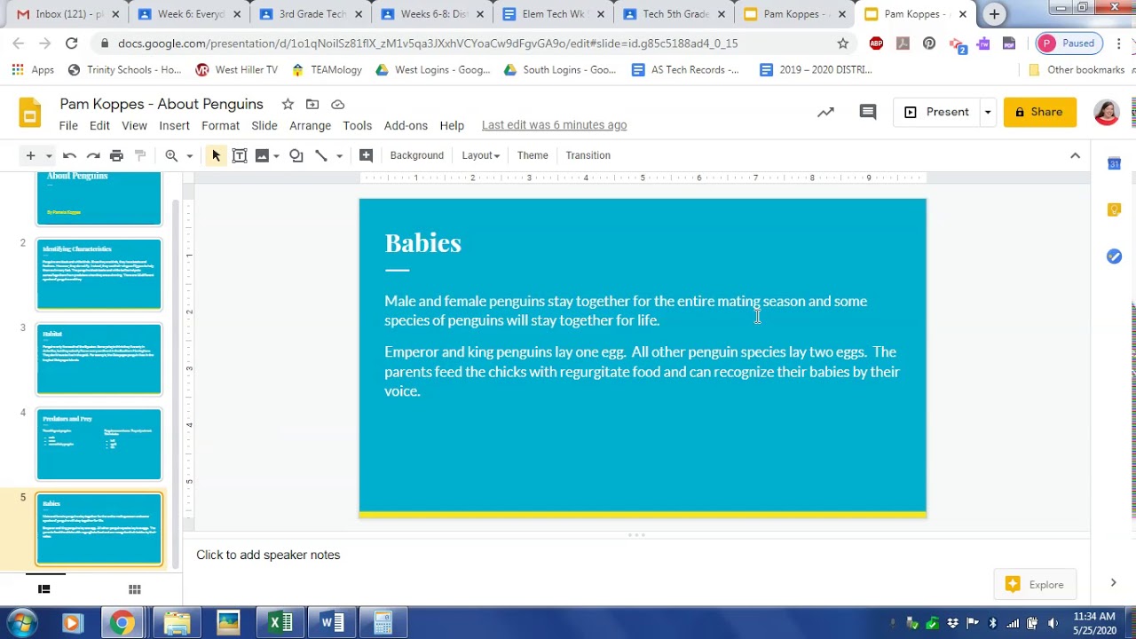 Google Slides 4 - Typing - YouTube