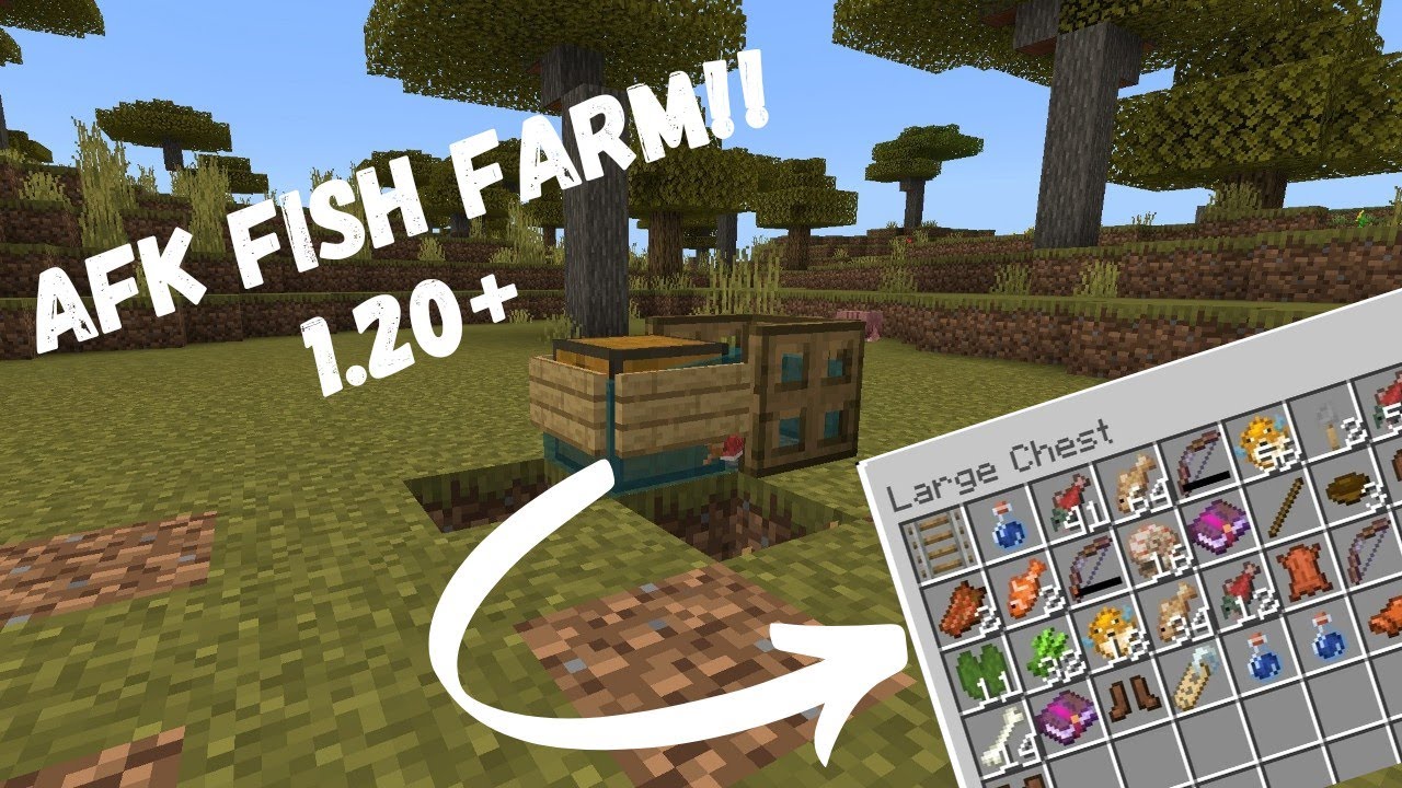 AFK FISH FARM MINECRAFT BEDROCK EDITION 1.20+!!!! - YouTube