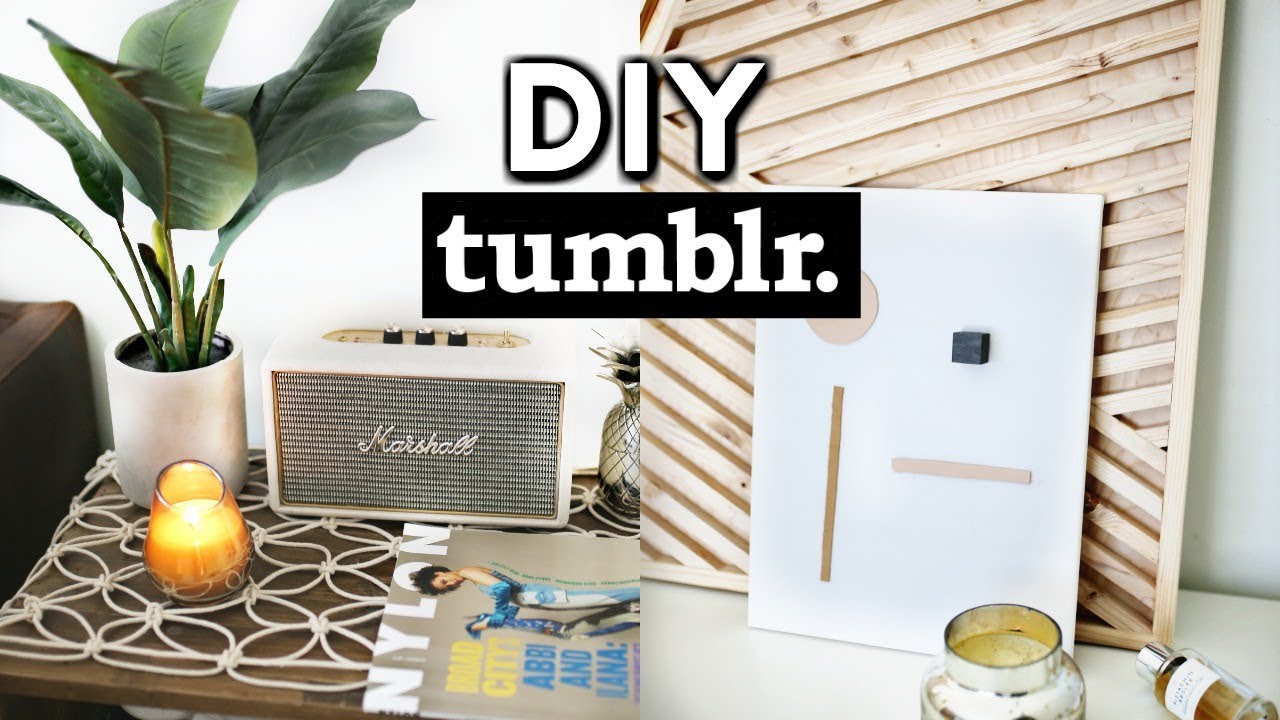 DIY TUMBLR ROOM DECOR 2017! Minimal & Affordable 🔨💡 - YouTube