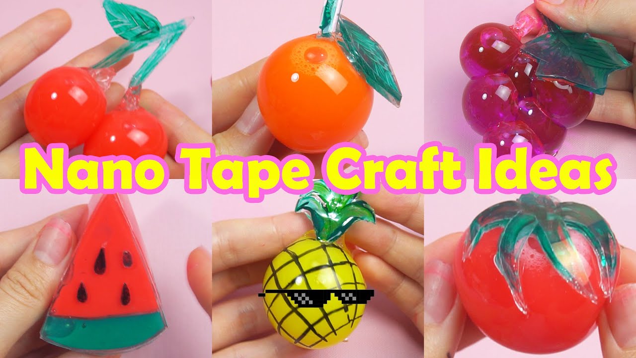 10 Easy DIY Fruits Squishy with Nano Tape | 💡NANO TAPE CRAFT IDEAS 💡 ...