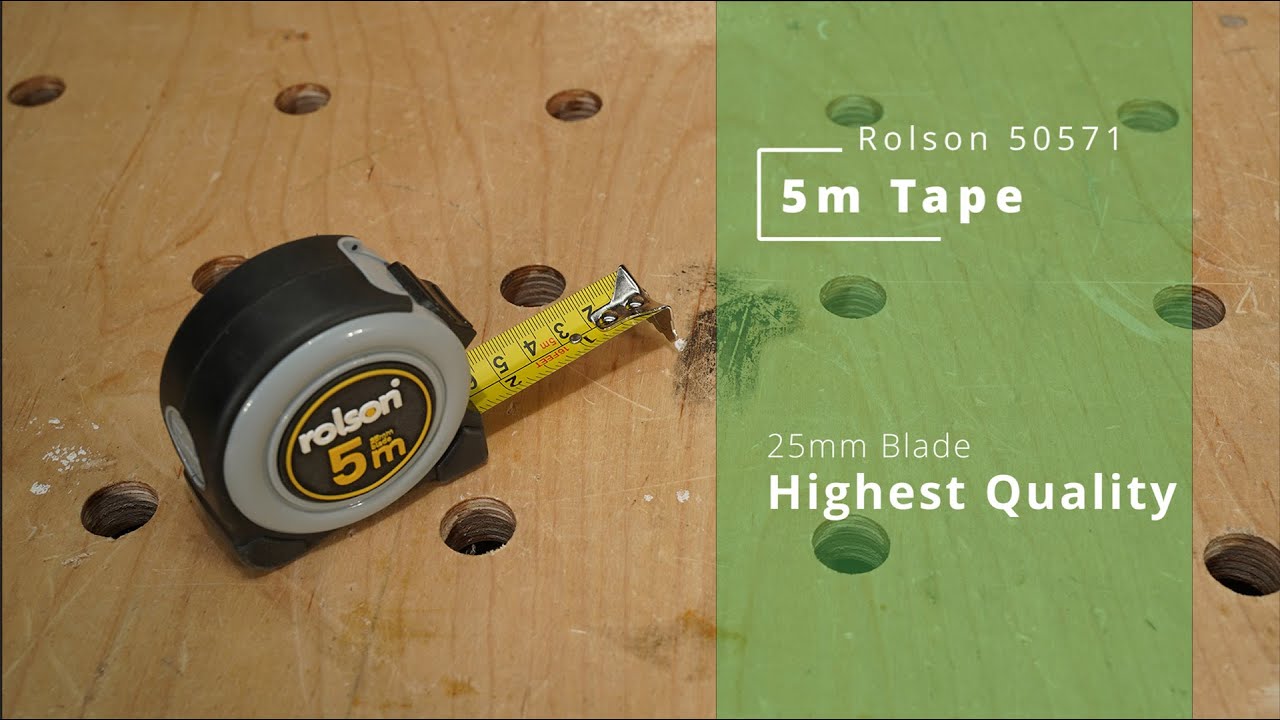 ROLSON 50571 5M HIGH QUALITY TAPE MEASURE - YouTube