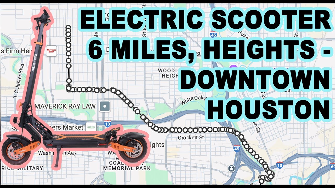 ELECTRIC SCOOTER Trails, The Heights to Downtown Houston. Fox, Kurkin ...