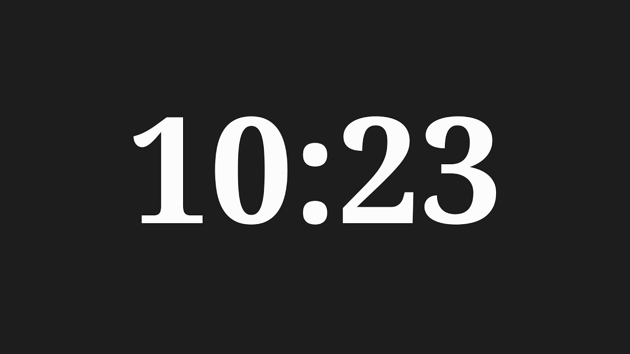 10 Minutes 23 Seconds Countdown Timer - YouTube