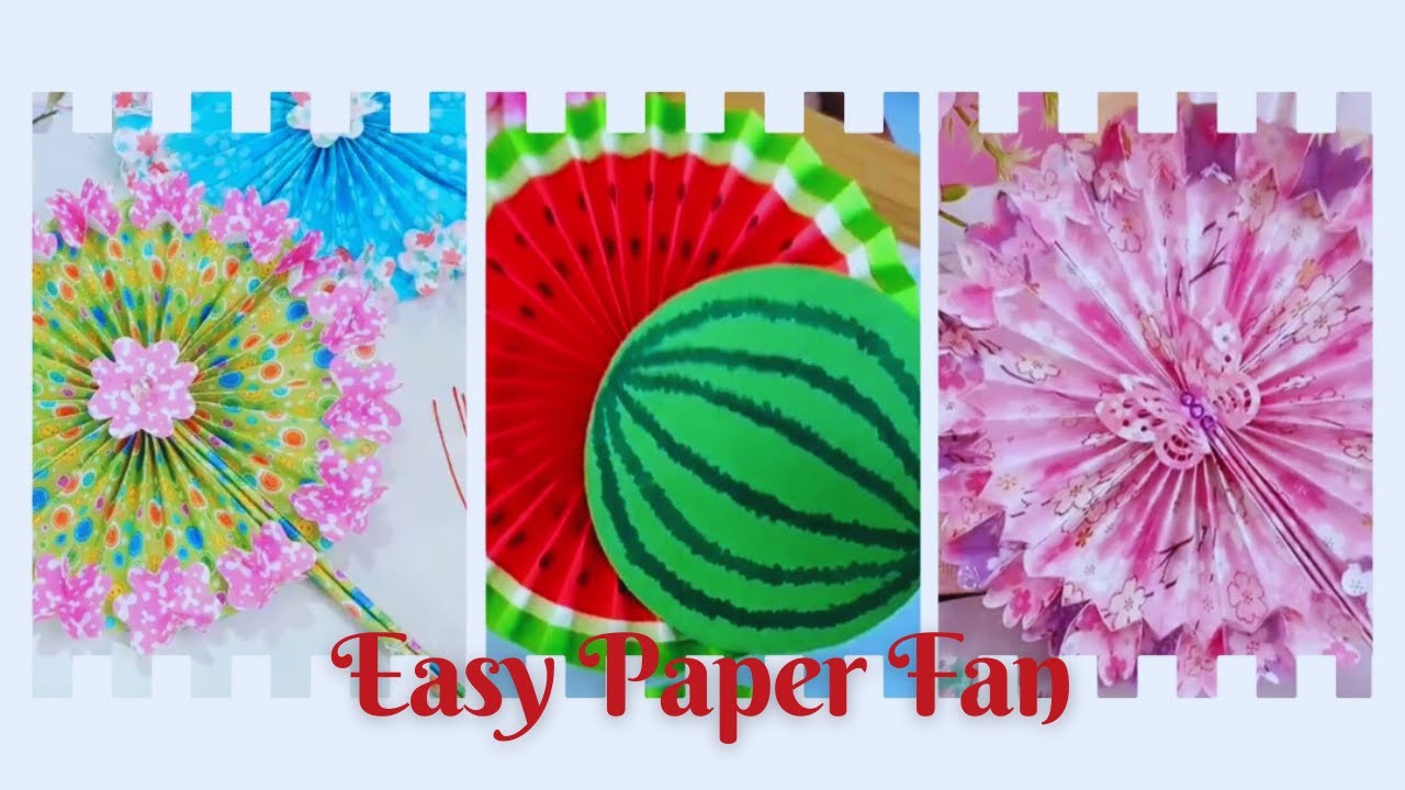 DIY - Easy Paper Fan #2 - YouTube
