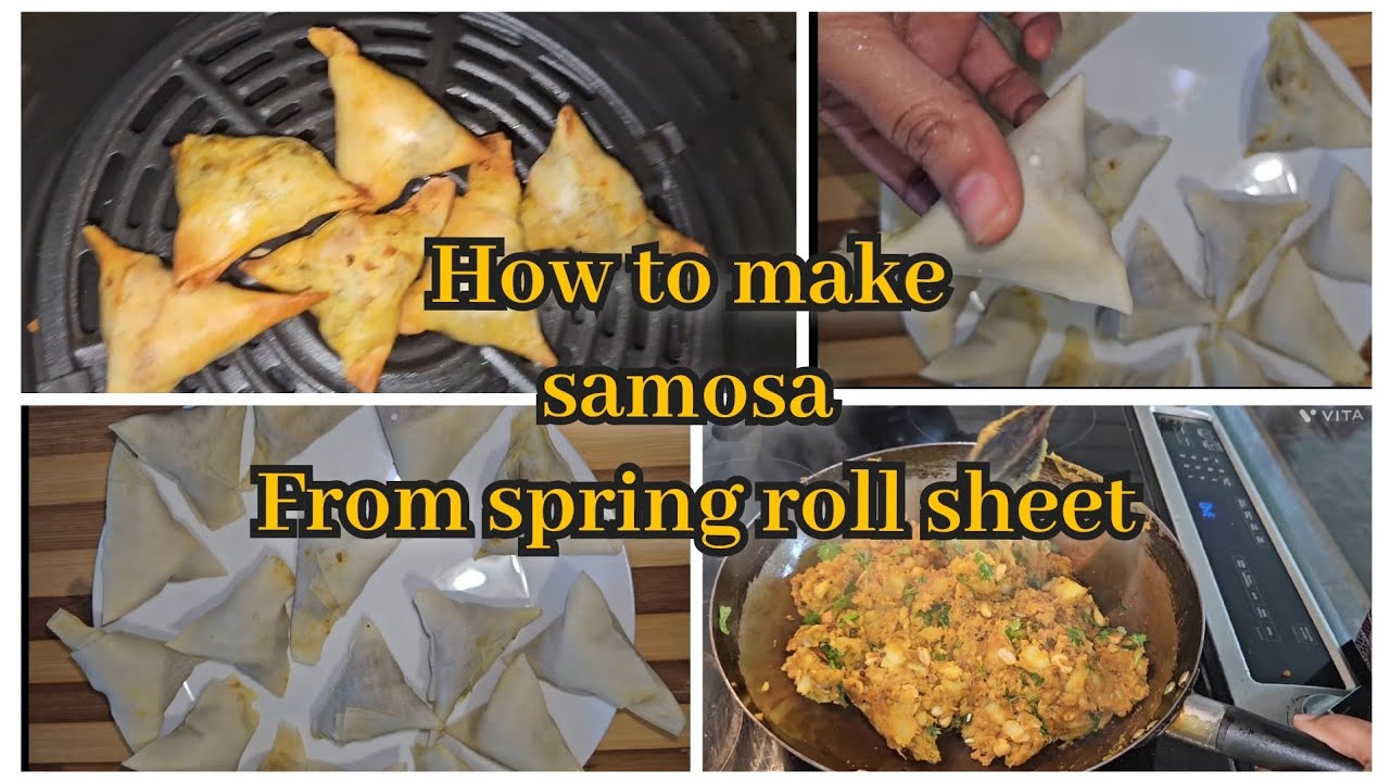 how to make samosa from spring roll sheet | samosa patti | easy samosa ...