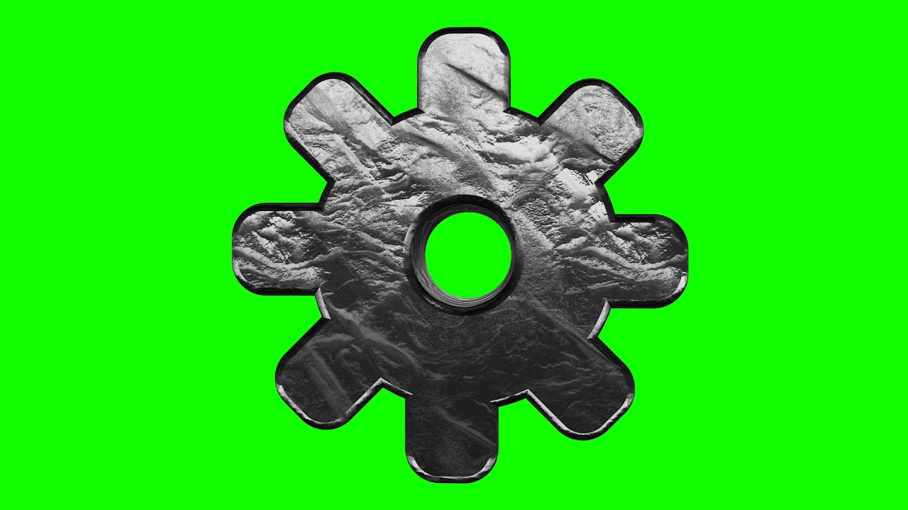 FREE HD Green Screen 3D SETTINGS SYMBOL / ICON - YouTube
