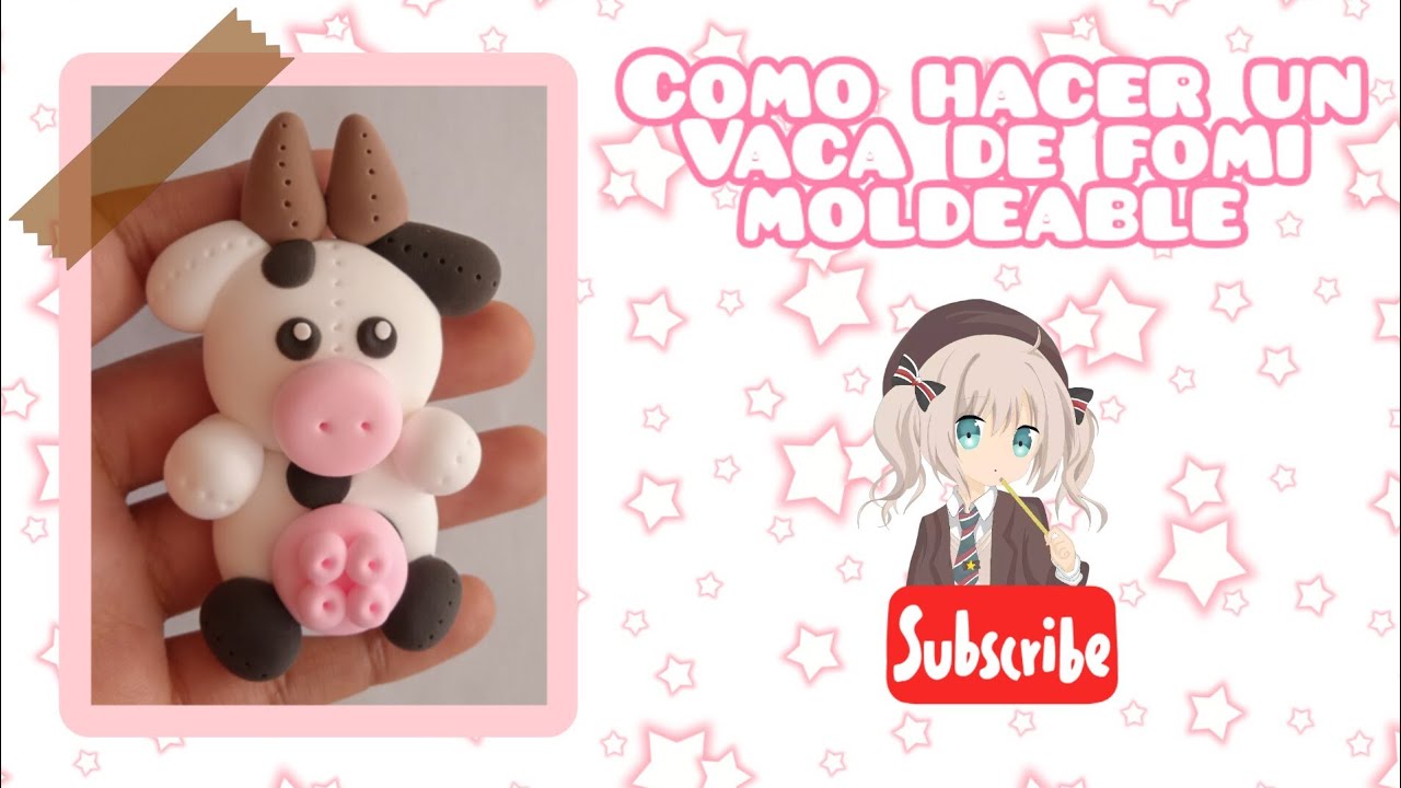 como hacer un vaca de fomi moldeable parte 2♥ - YouTube