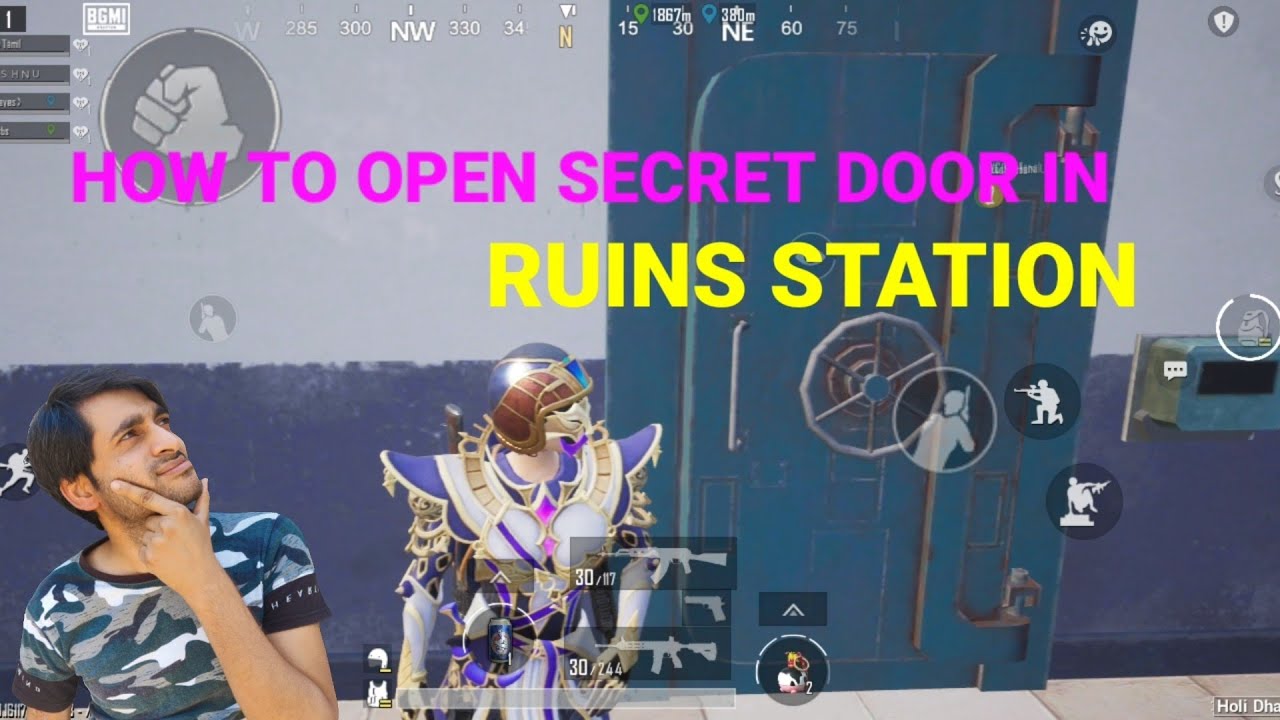 HOW TO OPEN SECRET DOOR IN RUINS STATION IN ERANGEL HOLI DHAMAKA ...