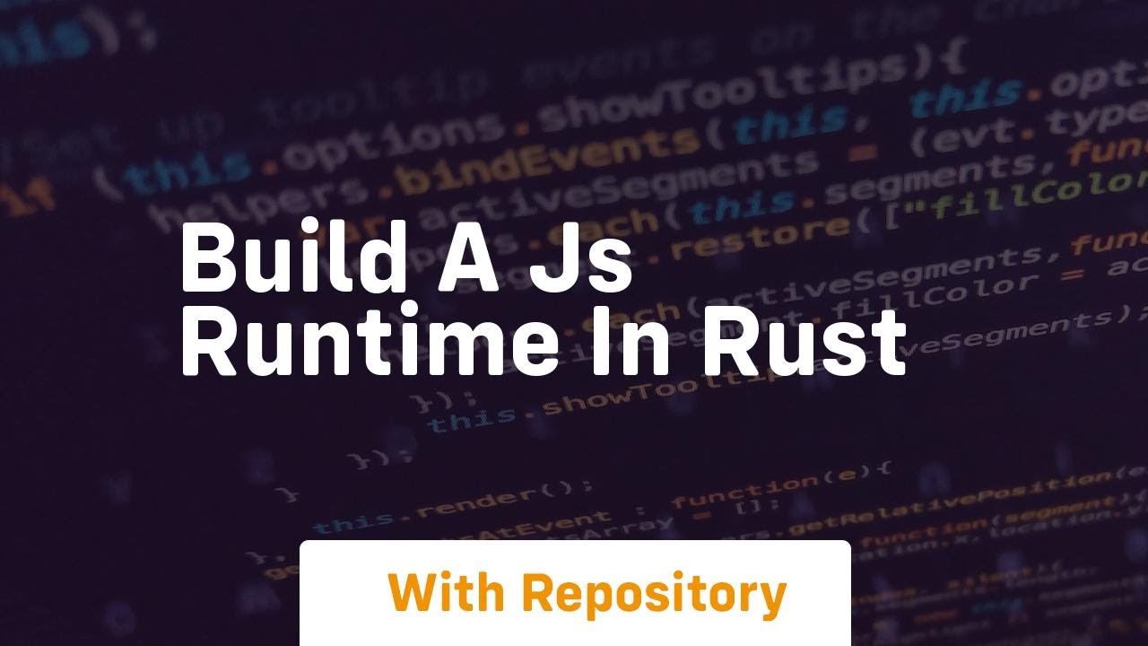 build a js runtime in rust - YouTube