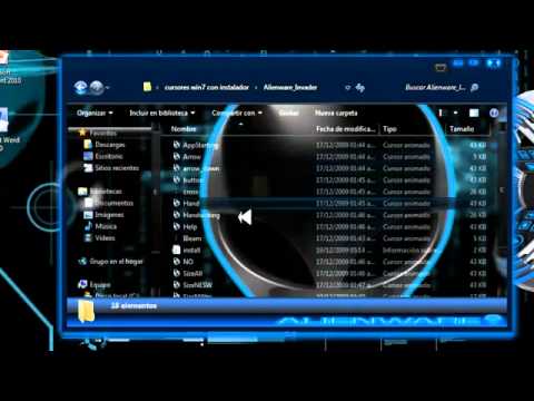 Personalizar windows 7 al estilo alienware + cursores + ventanas 3D y ...