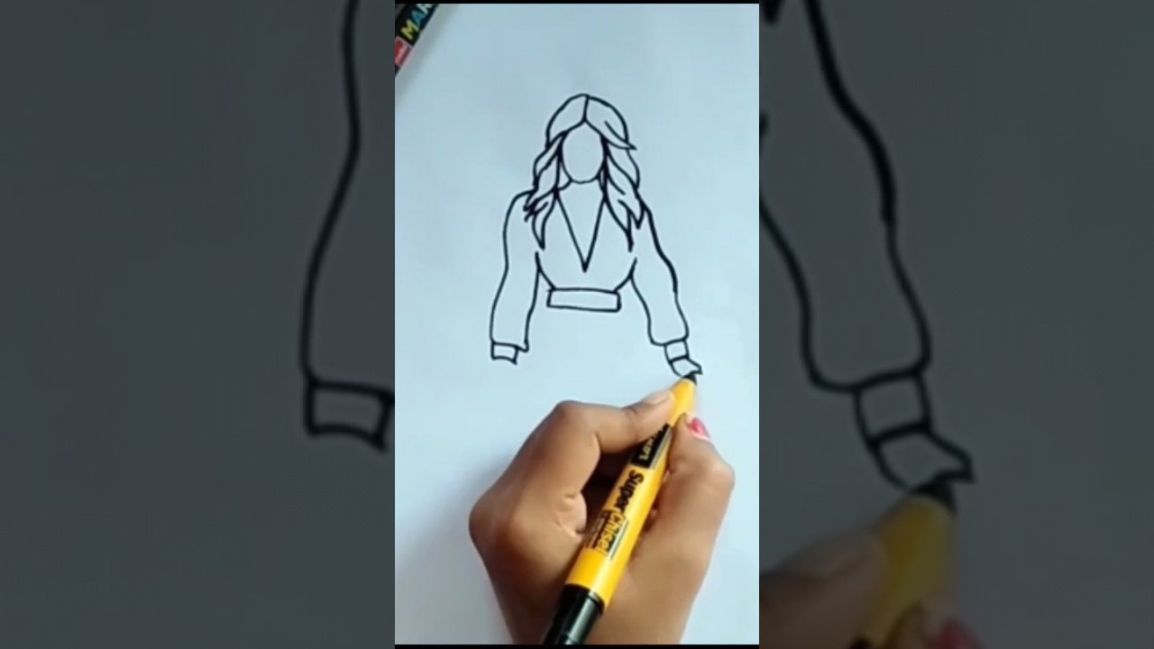 modal girl drawing #outlinetutorial #howtodraw #drawing #welldrawing # ...