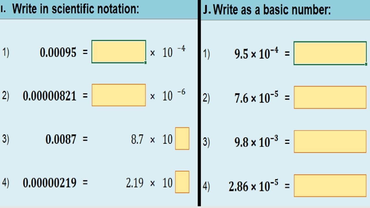 Understanding Powers of 10 and Scientific Notation aka Standard Form # ...