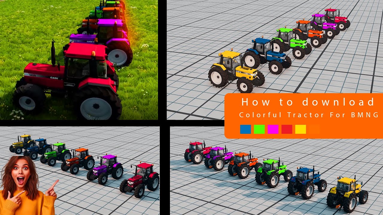 How to Download the Colorful Tractor Mod for BeamNG.drive - YouTube