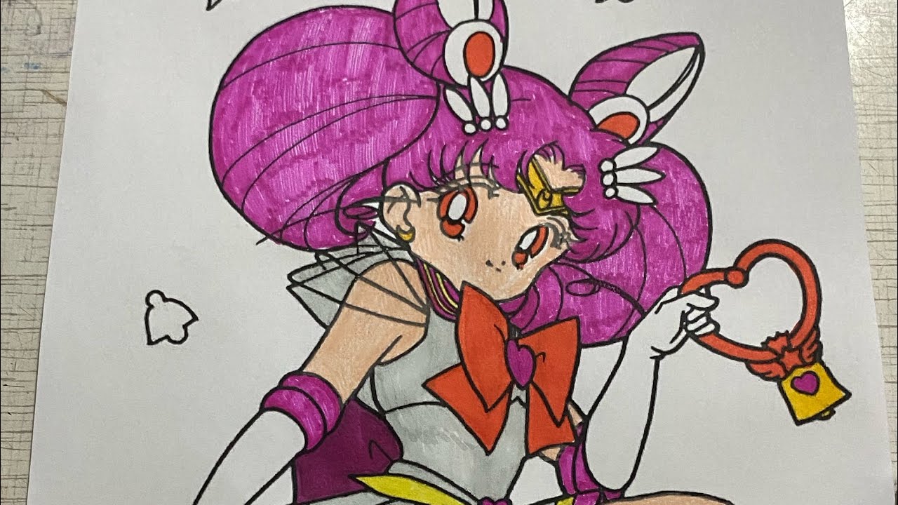 Coloring Sailor Chibi Moon-Chibiusa coloring pages for kids and ...