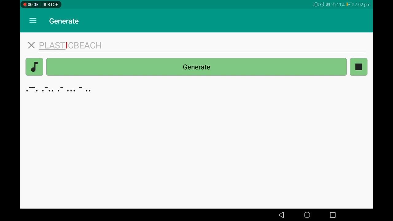recreating the morse code part in glitter freeze (plastic beach) - YouTube